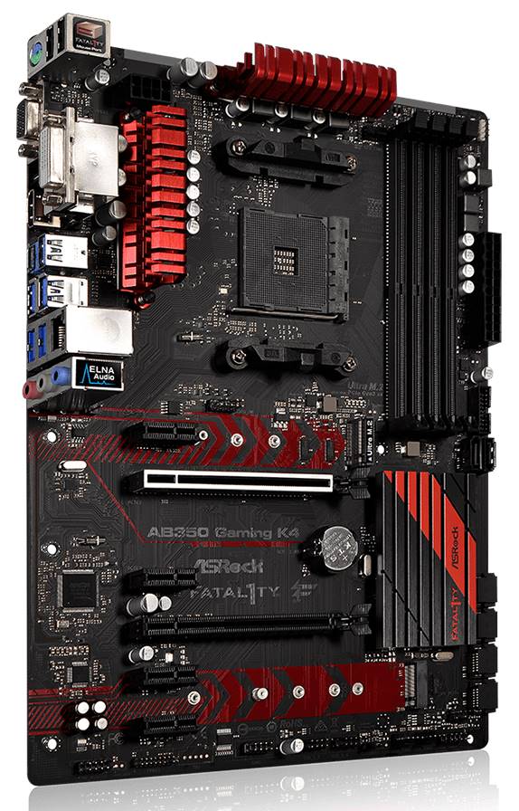 ASRock AB350 Gaming K4 / AB350 / AM4 / 4x DDR4 / 2x M.2 / 6x SATA III ...