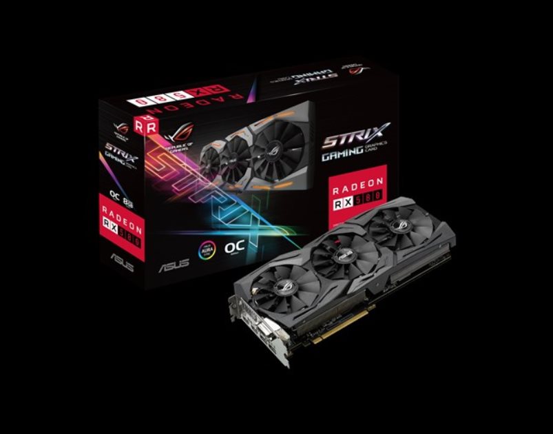 ASUS ROG-STRIX-RX580-O8G-GAMING - 8GB GDDR5 (256 bit), 2x HDMI, DVI, 2x ...