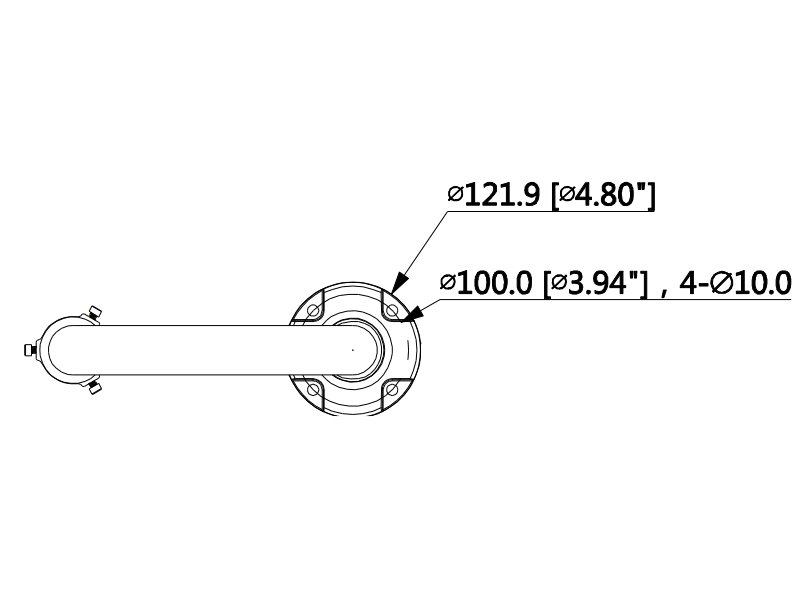DAHUA PFB301S-E Rameno pro montáž kamery na parapet, výška 70cm ...