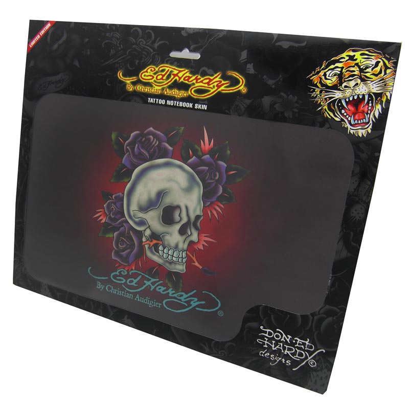 ED HARDY Tattoo Notebook Skin Fashion 1 - Skull and Roses SK09009 ...