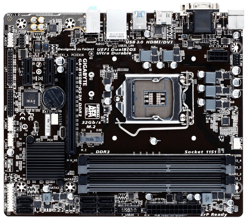 GIGABYTE B150M-DS3H DDR3 (rev. 1.0) GA-B150M-DS3H DDR3 | - ITSK - HENRY ...