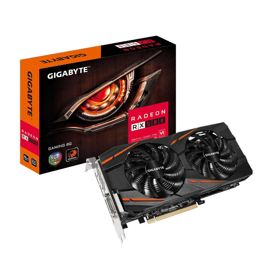 GIGABYTE grafická karta Radeon RX 580 8GB Gaming / PCI-E / 8GB / DVI ...