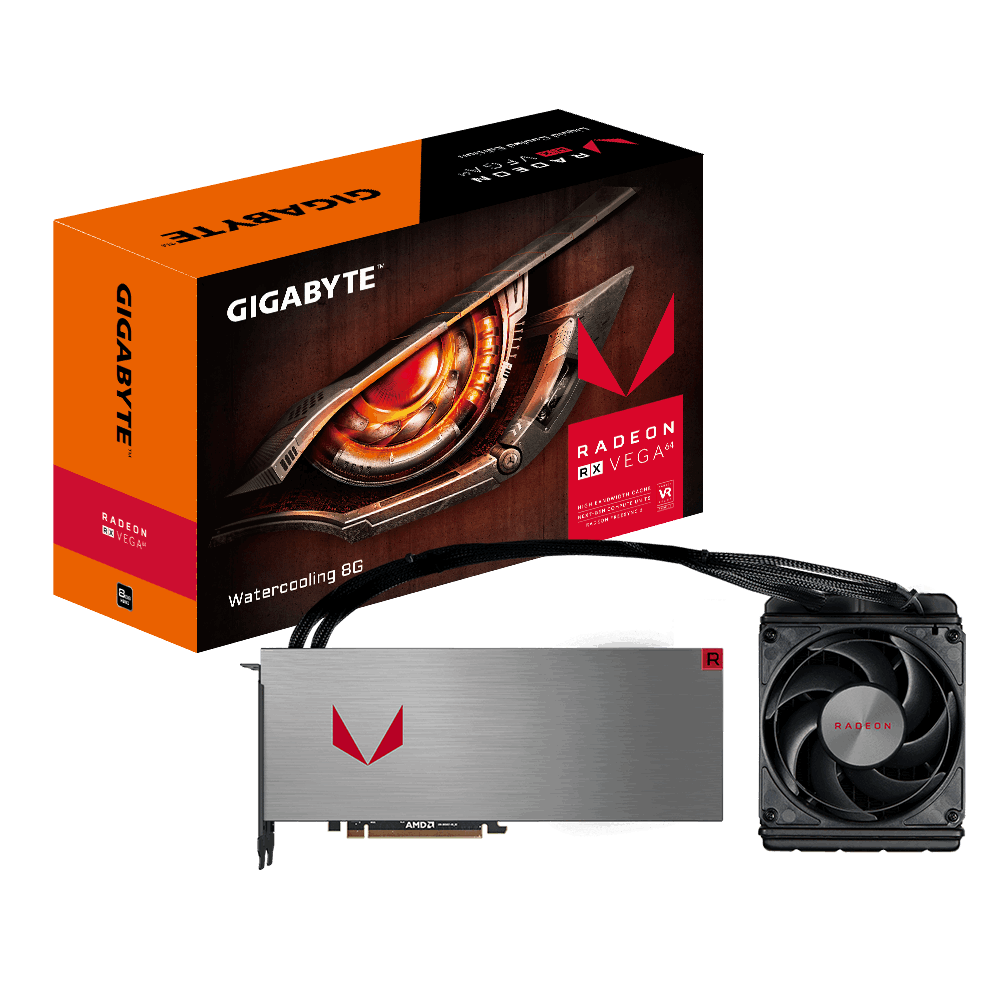 Gigabyte Radeon RX VEGA 64 8G Watercooling, 8 GB, DP1.4*3, HDMI 2.0b*1 ...