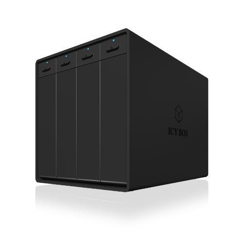 IcyBox External 3,5'' HDD 4-bay Case SATA III, USB 3.0, eSATA, JBOD ...