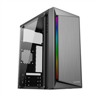 1stCOOL case STEP GAMER 2, micro tower, AU, USB 3.0, RGB pásik, bez ...