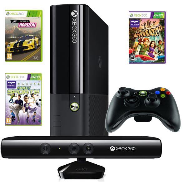 Xbox 360 500GB + Kinect + K. Adventures + K. Sports + F. Horizon + Live ...