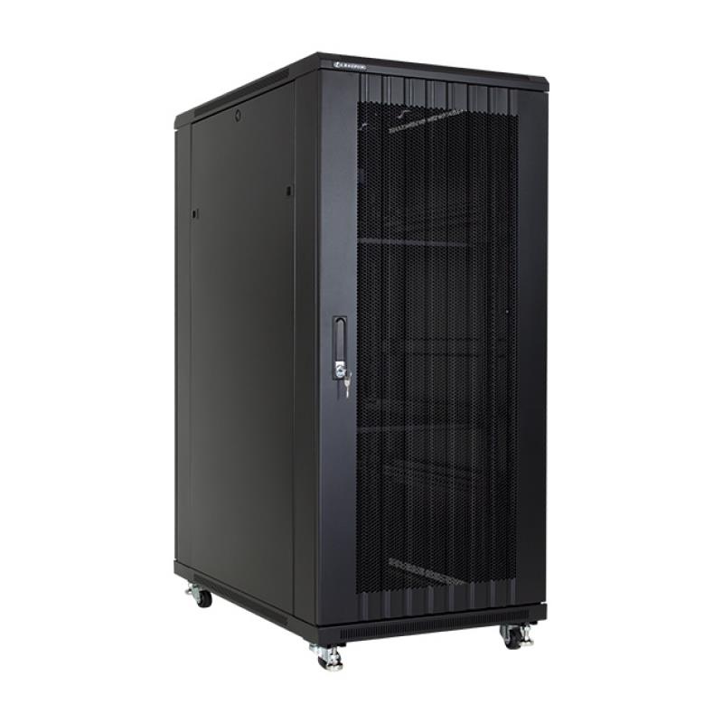 Linkbasic rack cabinet 19'' 27U 600x1000mm black (perforated steel ...