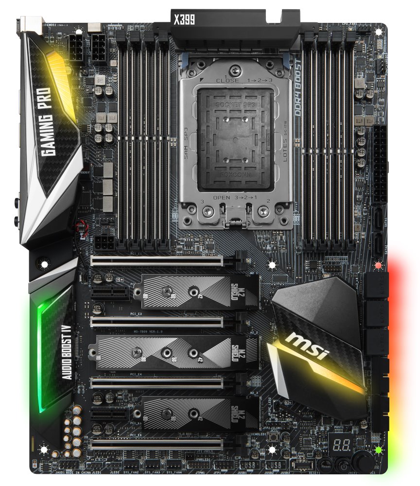 MSI X399 GAMING PRO CARBON AC / X399 / socket TR4 / 8x DDR4 / 3x M.2 ...