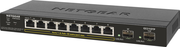 NETGEAR S350 Series 8-port Gigabit PoE+ Ethernet Smart Managed Pro ...