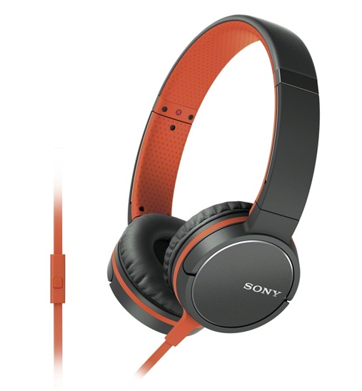 SONY sluchátka MDR-ZX660AP, handsfree, oranžové MDRZX660APD.CE7 ...
