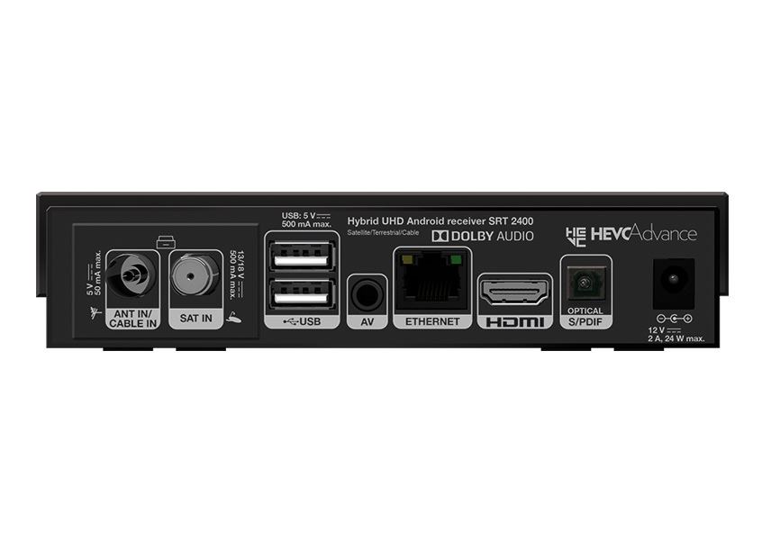 STRONG UHD android box SRT 2400/ 4K Ultra HD/ DVB-S2/T2/C/ IPTV/ H.265 ...