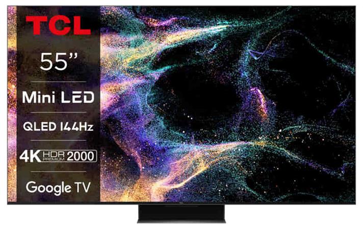 TCL 55C845 TV SMART Google TV QLED/55"/4K UHD/4300 PPI/144Hz/MiniLED ...