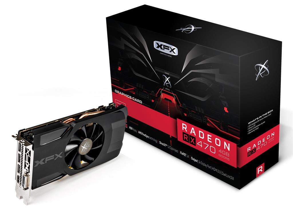 XFX Radeon RX 470 RS 4GB/256-bit, GDDR5, 3xDP, HDMI, DVI RX-470P4SFD5 ...