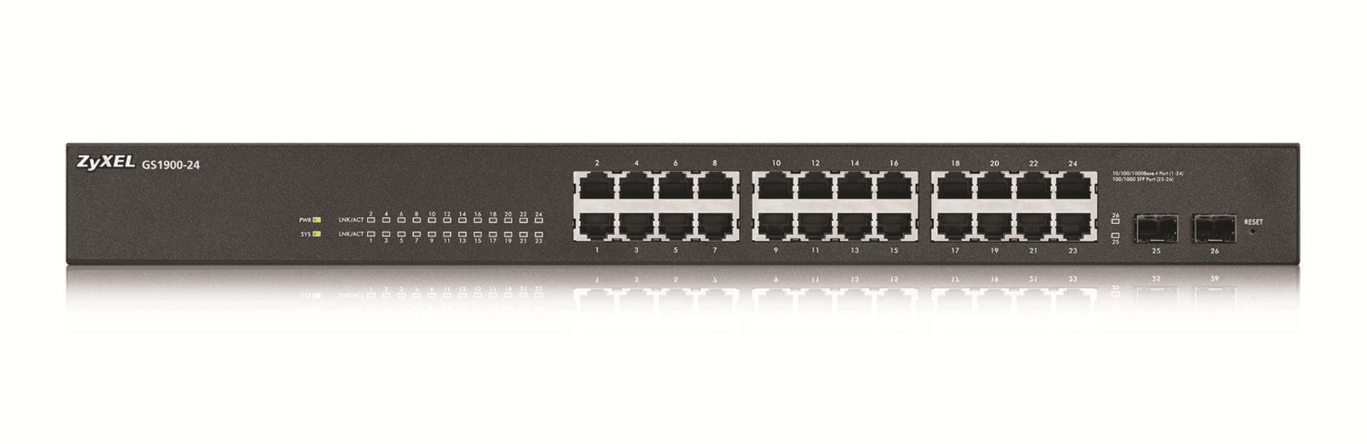 Zyxel GS1900-24 - Přepínač - inteligentní - 24 x 10/100/1000 + 2 x ...
